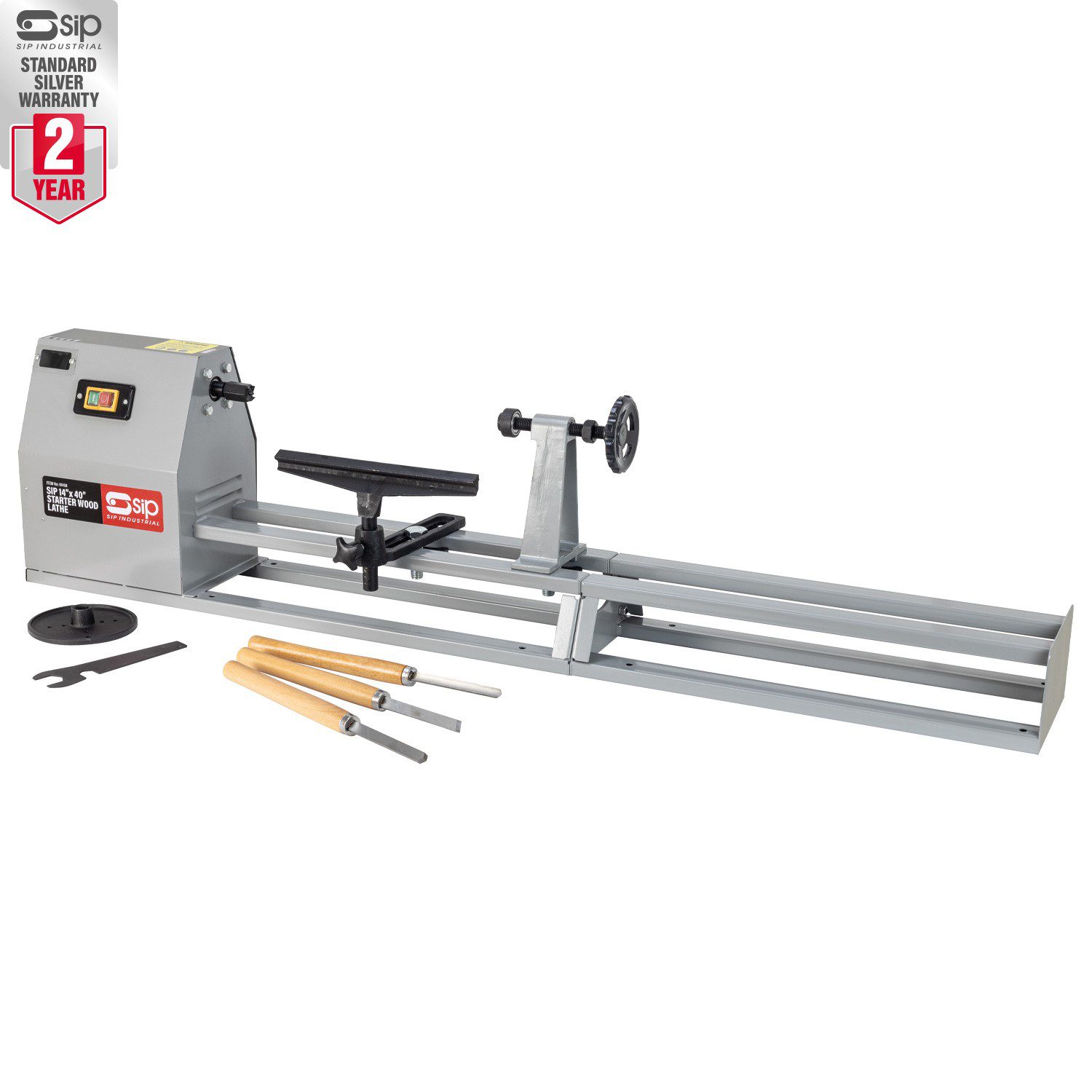 SIP 01458 SIP 14" x 40" Starter Wood Lathe & Chisels